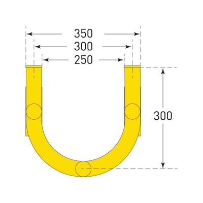 New Bollards Limited Traffic-Line Galvanised Steel Yellow & Black ...